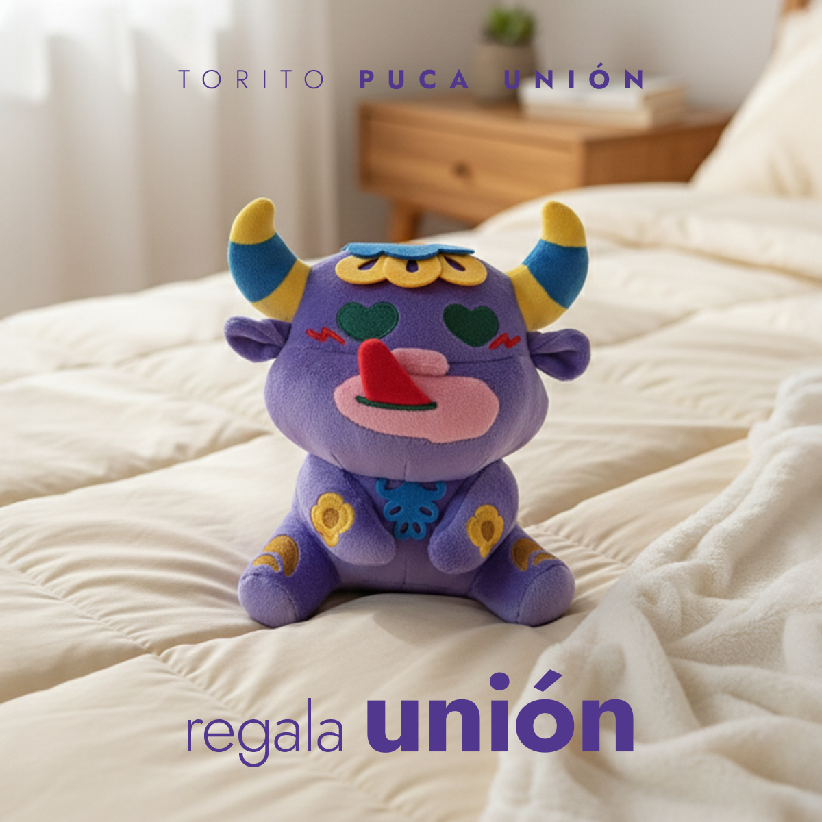 Peluche Torito Puca Unión (Morado) – Origen Peregrino